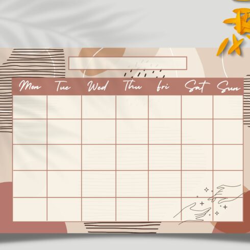 CALENDAR/PLANNER without reference to month and year. Contents: 36 ...