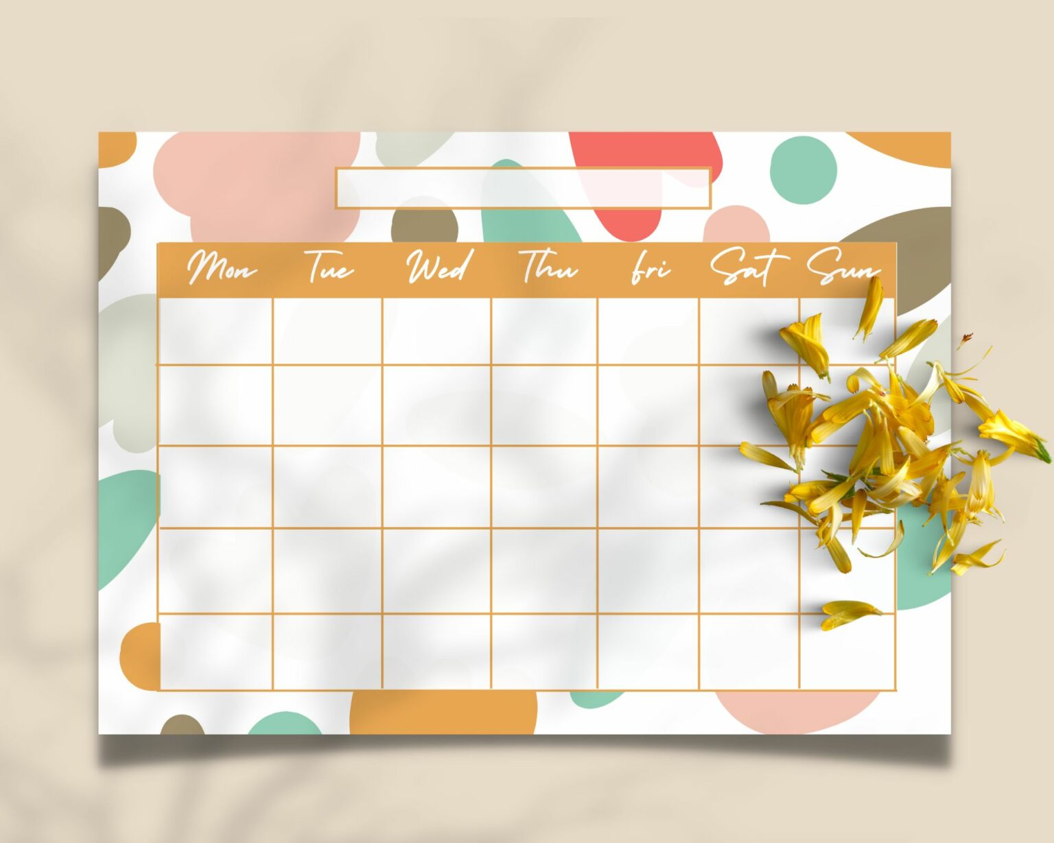 CALENDAR/PLANNER without reference to month and year. Contents: 36 ...