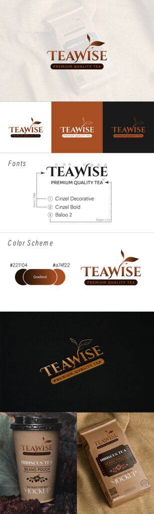 Tea Company Logo Design - TeaWise Logo Template