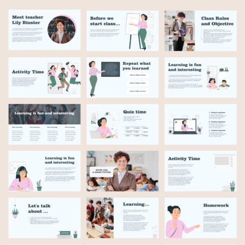 Get to Know Your Teacher Powerpoint Template – MasterBundles