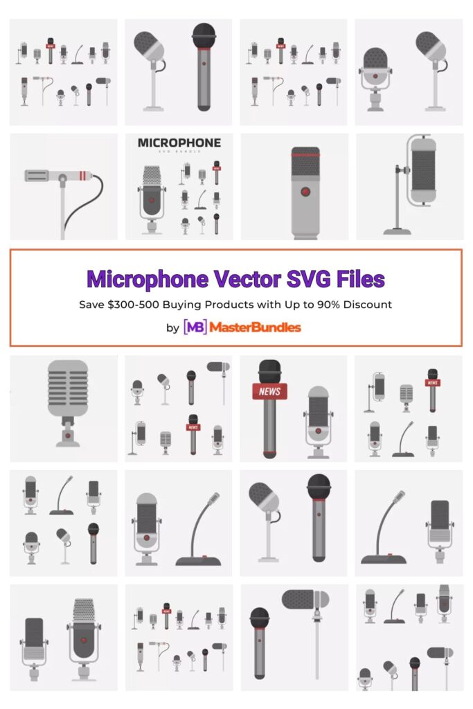 10+ Microphone Vector SVG Files for 2025 - MasterBundles