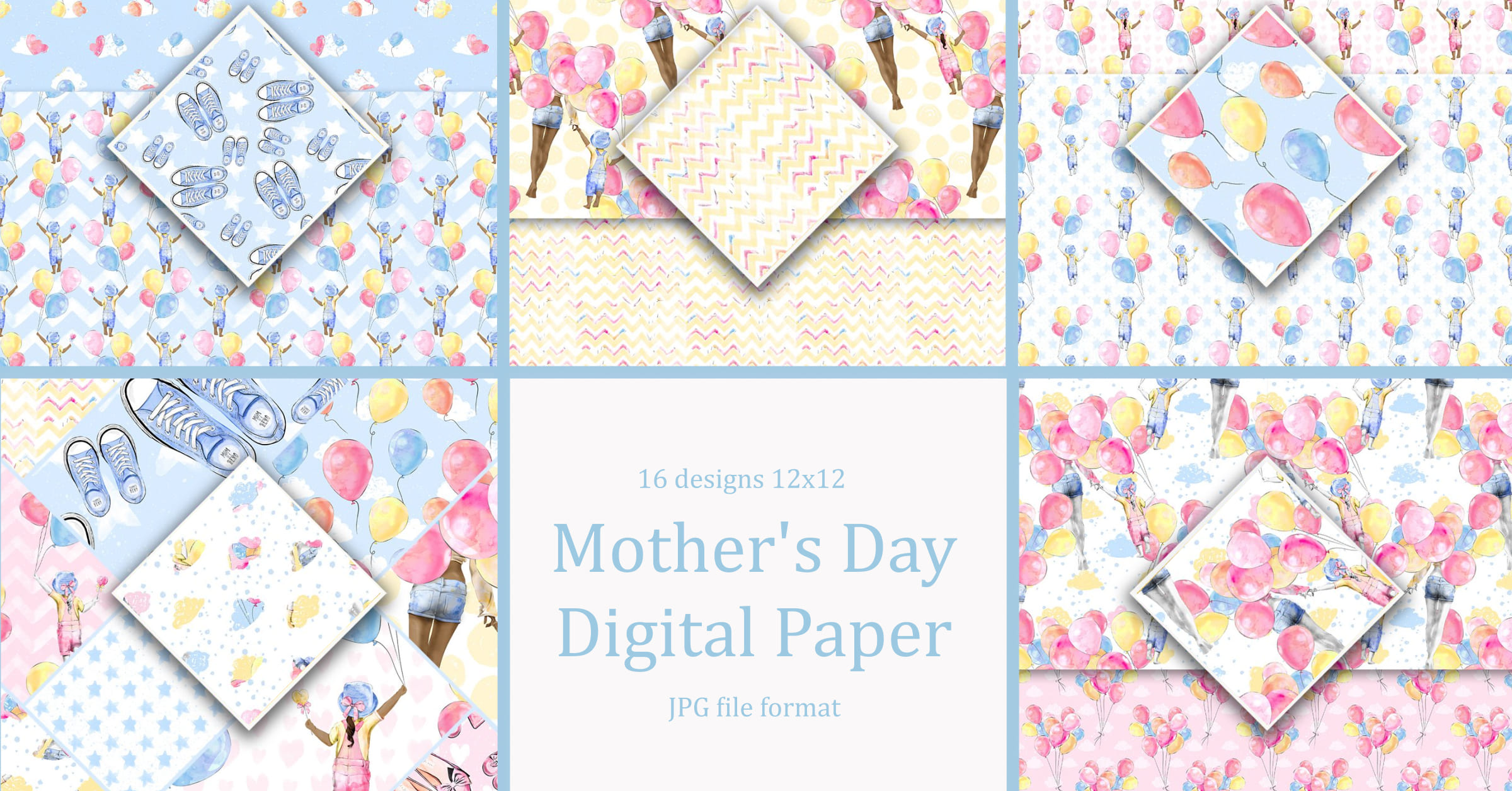 Mother's Day Digital Paper – MasterBundles