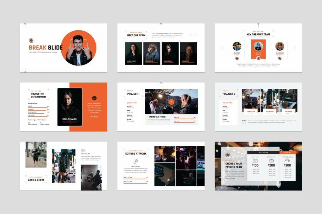 Movie Studio PowerPoint Template – MasterBundles