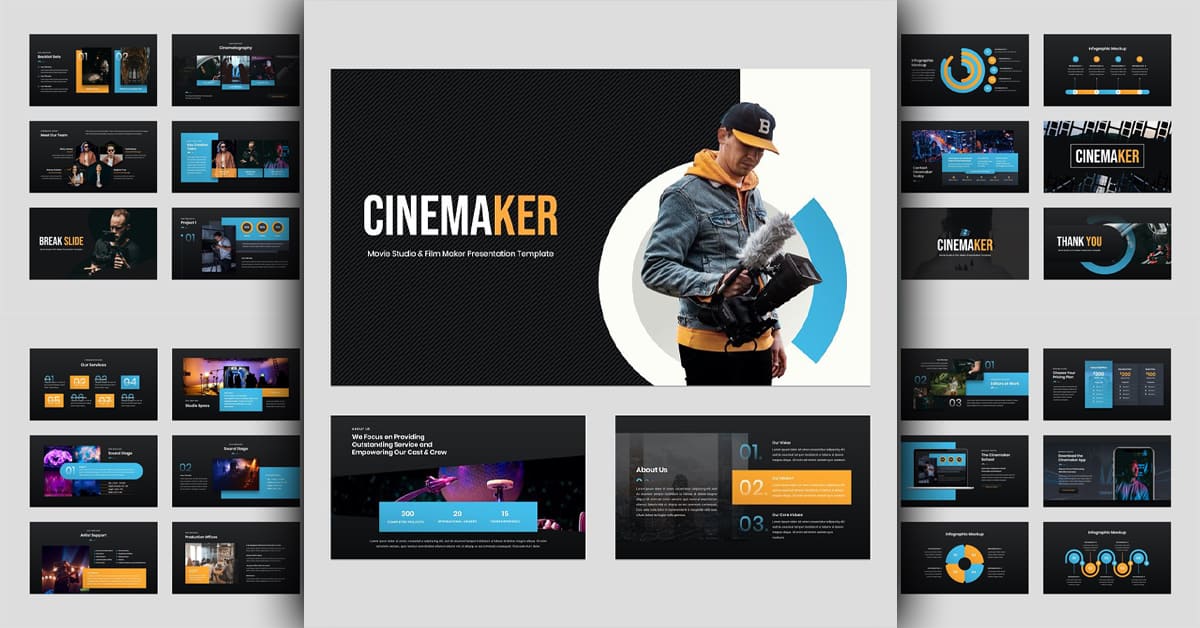 Movie Studio PowerPoint Template – MasterBundles