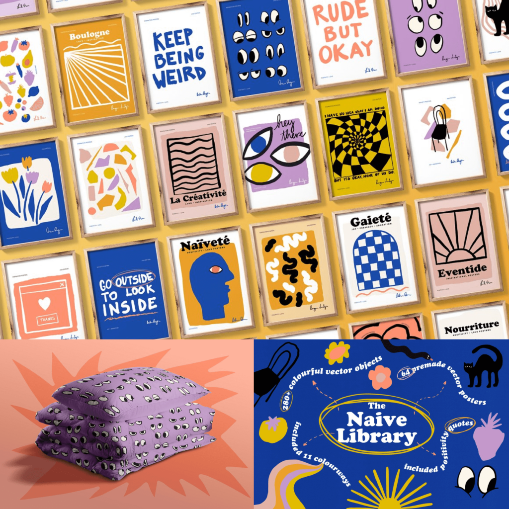 Naive Art Clipart + Posters – MasterBundles