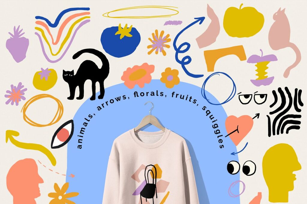 Naive Art Clipart + Posters – MasterBundles