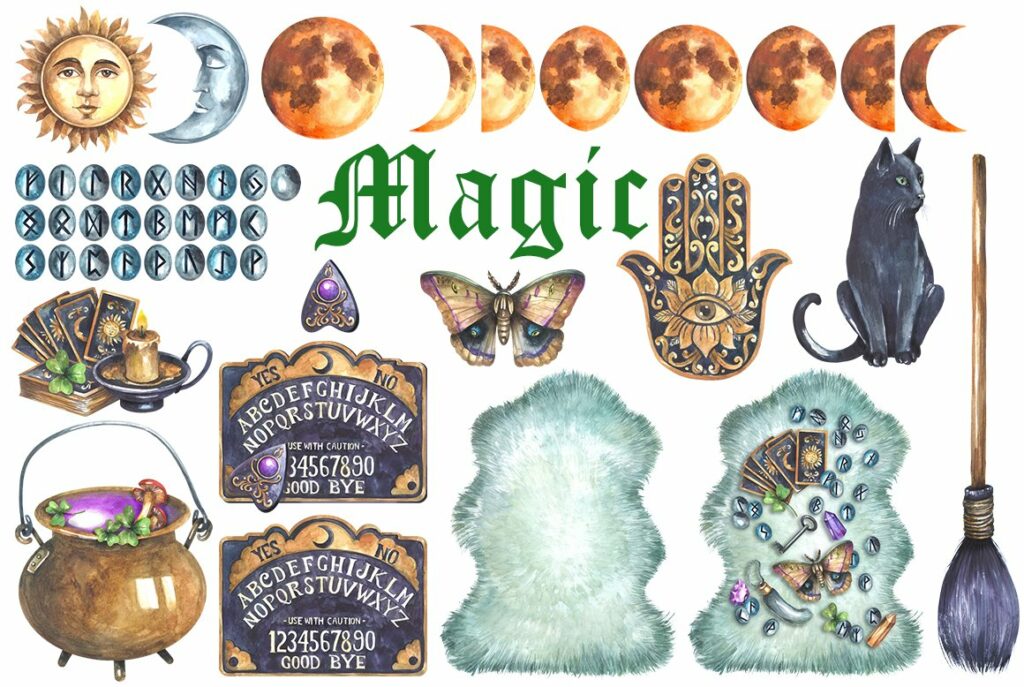 Magic Watercolor Clipart - MasterBundles