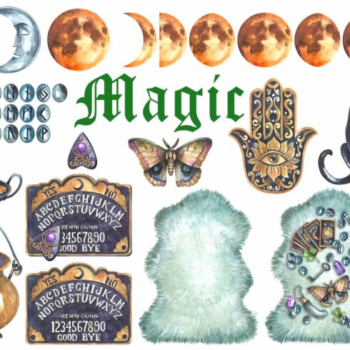 Magic Watercolor Clipart | MasterBundles