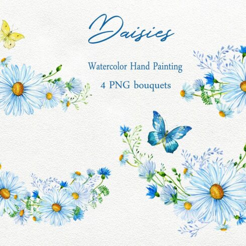 Daisy Clipart Watercolor | MasterBundles