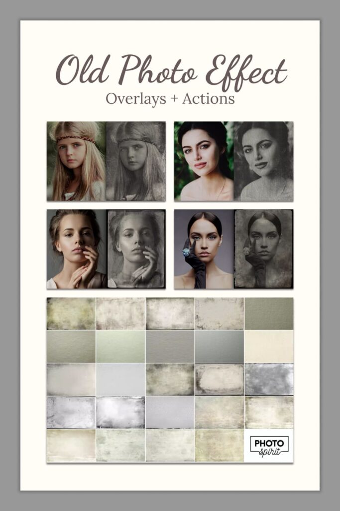 Old Photo Effect Overlays + Actions – MasterBundles
