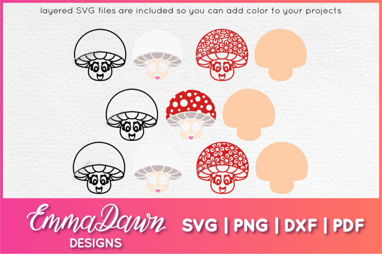 Molly The Mushrooms SVG 4 Mandala Zentangle Designs – MasterBundles
