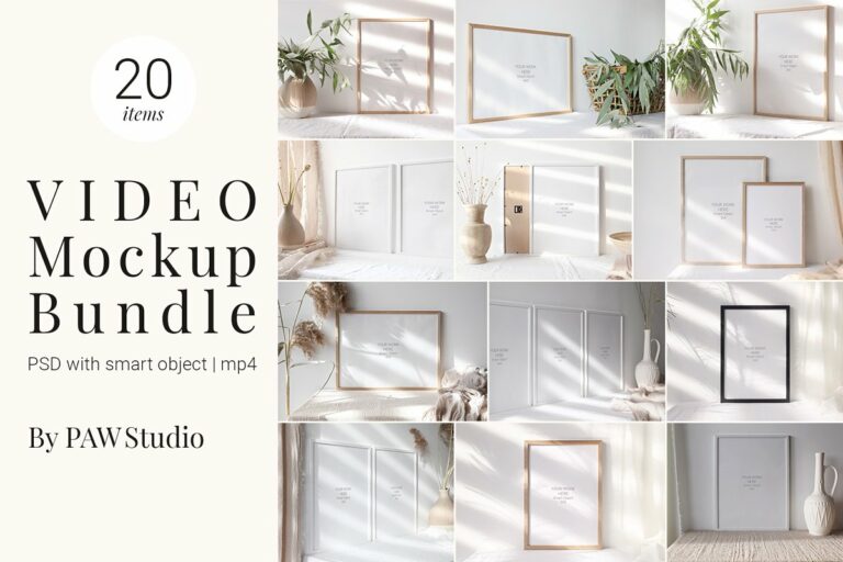 20 Video Mockup Bundle, Frame Video – MasterBundles