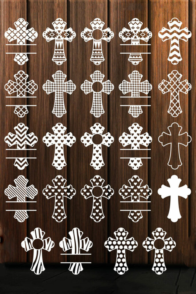 Patterned Cross SVG, Christian Svg Files, Cross Monogram SVG ...