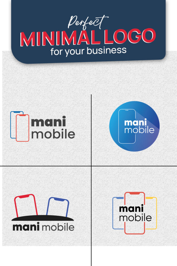 4 Minimal Mobile Store Logo Designs - MasterBundles