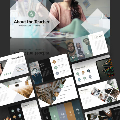 About the Teacher Powerpoint Template | Master Bundles