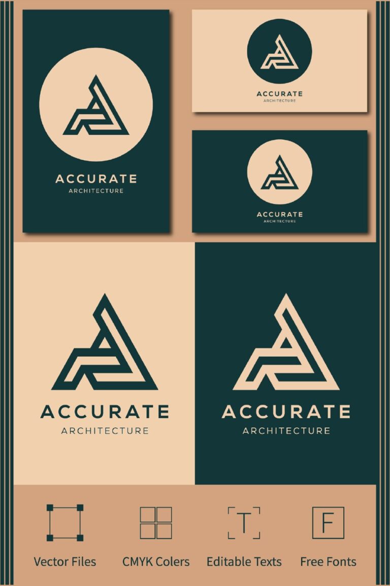 Letter A & Architecture Design Logo Template | MasterBundles