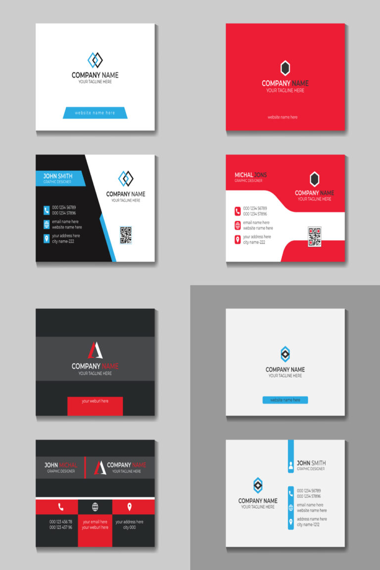 4 Stylish and Professional Business Card Design Templates | MasterBundles