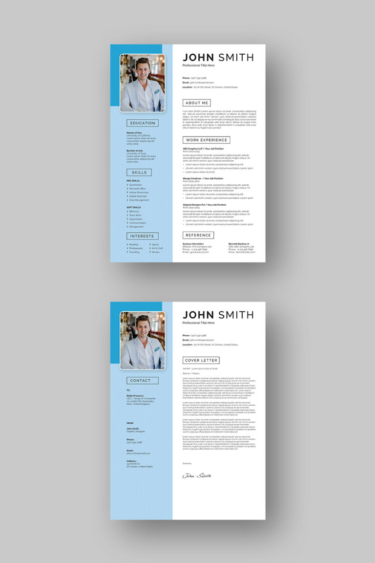 Resume & CV Template (in 4 Colors) – only $4 - MasterBundles