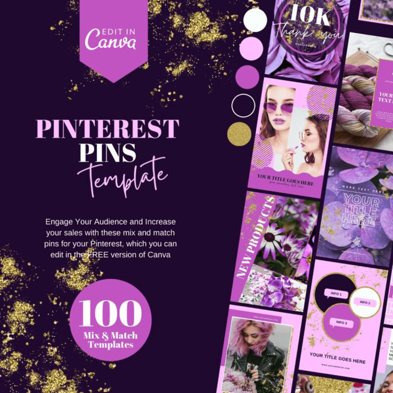 Pinterest Pins Canva Templates – MasterBundles