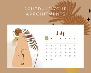 A desktop calendar for 2023 with abstract boho elements - MasterBundles