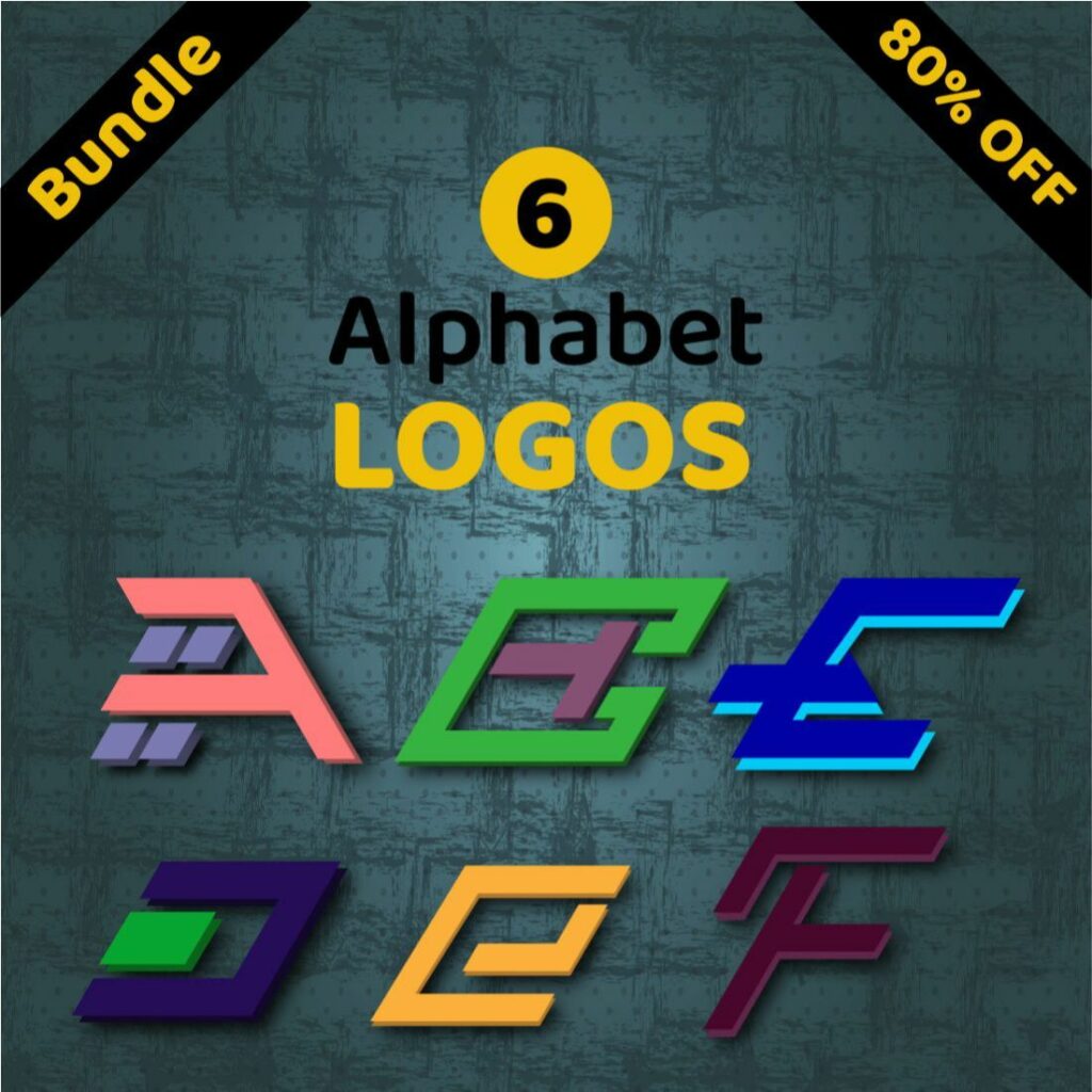 6 letter logos in $10 only - MasterBundles