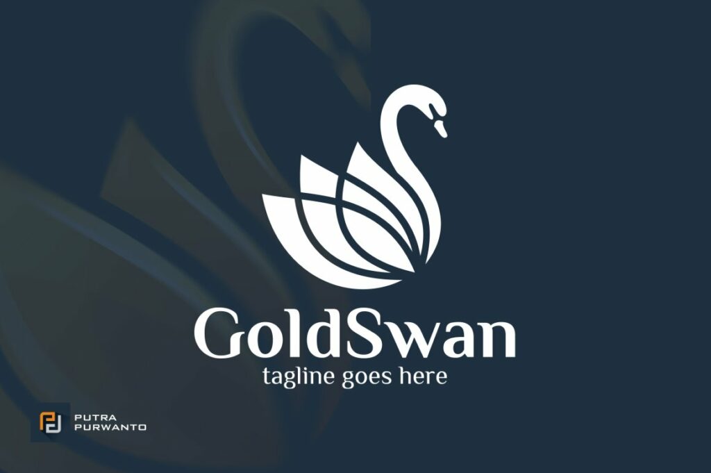 Gold Swan - Logo Template – MasterBundles