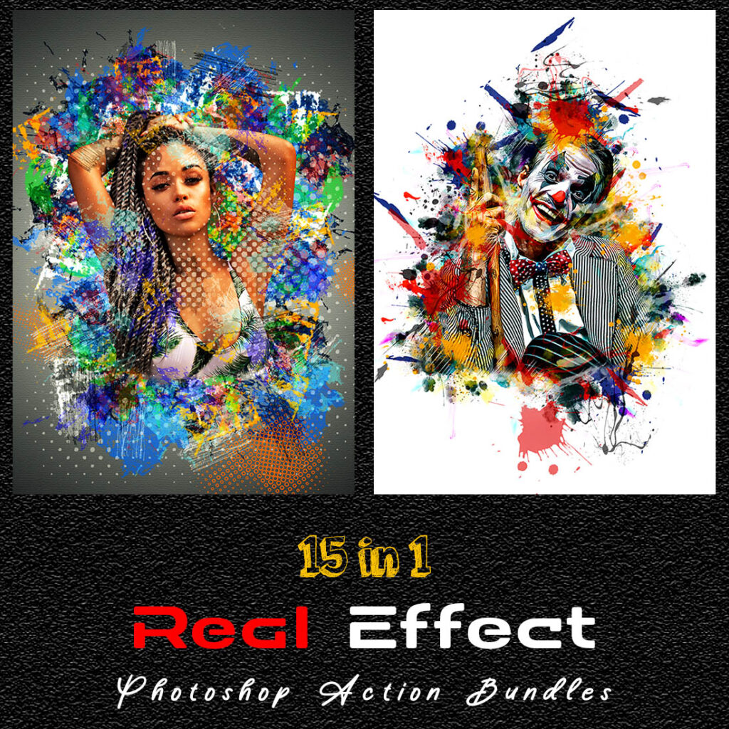 15 in 1 Real Effect Photoshop Action Bundles - MasterBundles