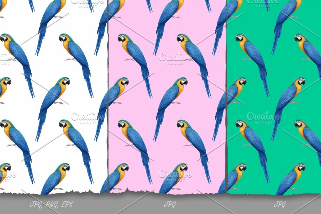 Parrot Pattern Design – MasterBundles