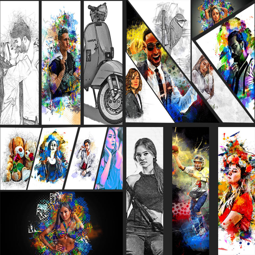 15 in 1 Real Effect Photoshop Action Bundles - MasterBundles