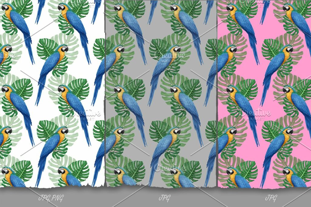 Parrot Pattern Design – MasterBundles