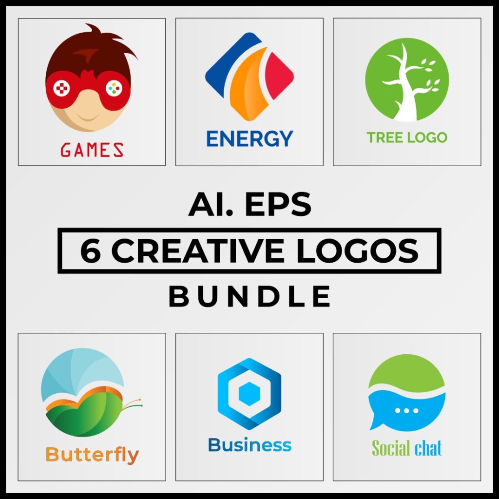 6 Creative Logo Designs Bundles Template - MasterBundles