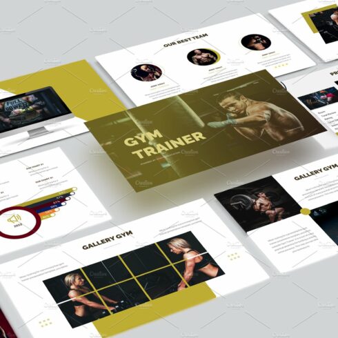Gym Trainer Powerpoint Template | Master Bundles