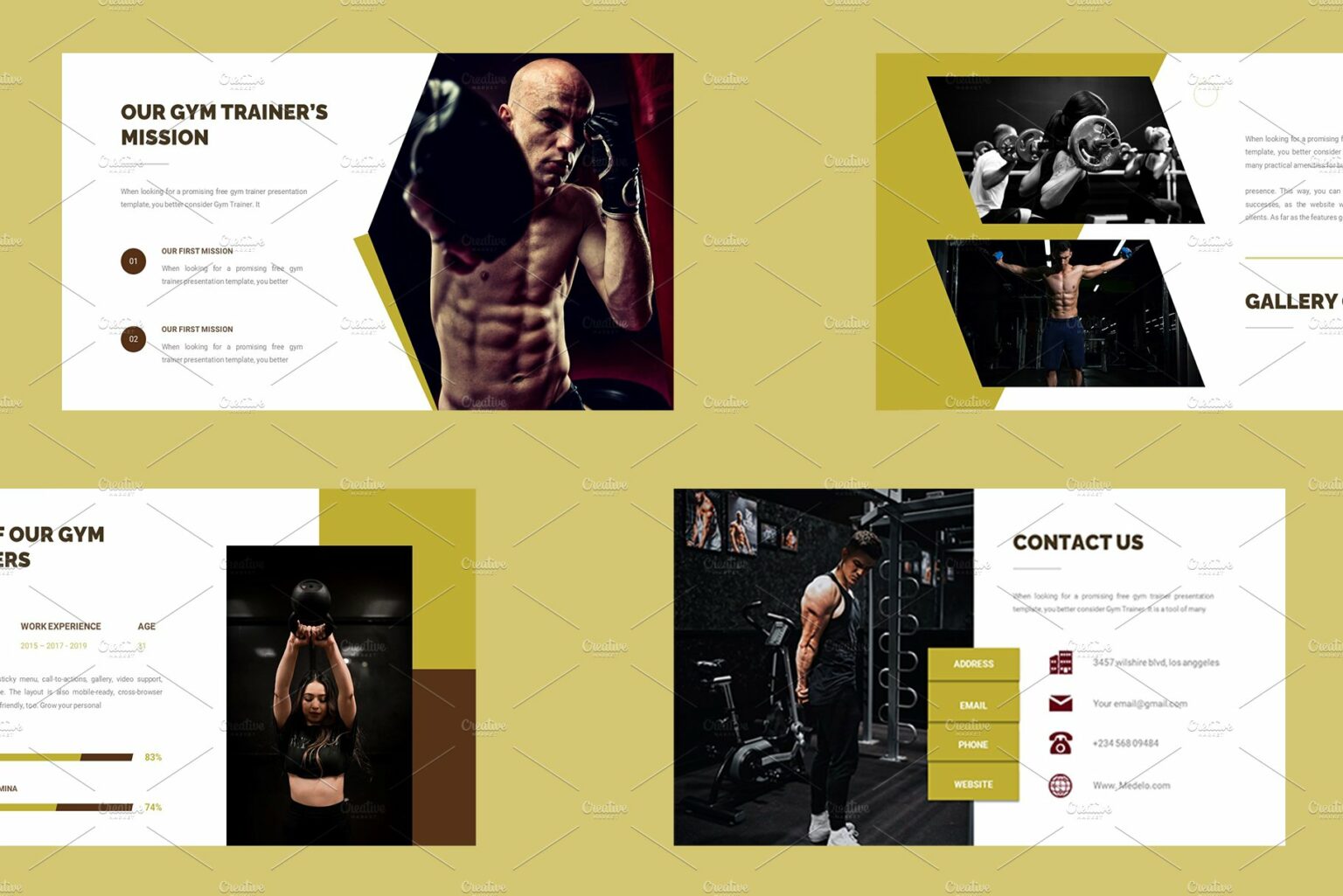 Gym Trainer Powerpoint Template – MasterBundles
