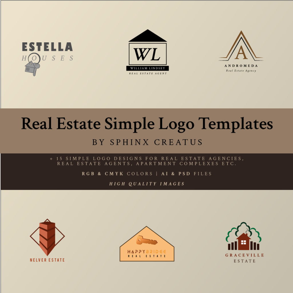 Real Estate Simple Logo Templates [Sphinx Creatus] - MasterBundles