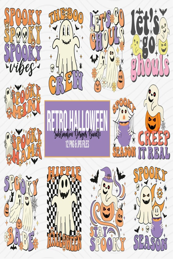 Retro Halloween Sublimation Bundle - MasterBundles