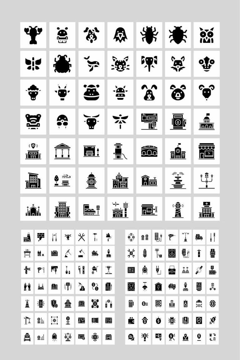 350+ Awesome Solid Vector Icons - MasterBundles