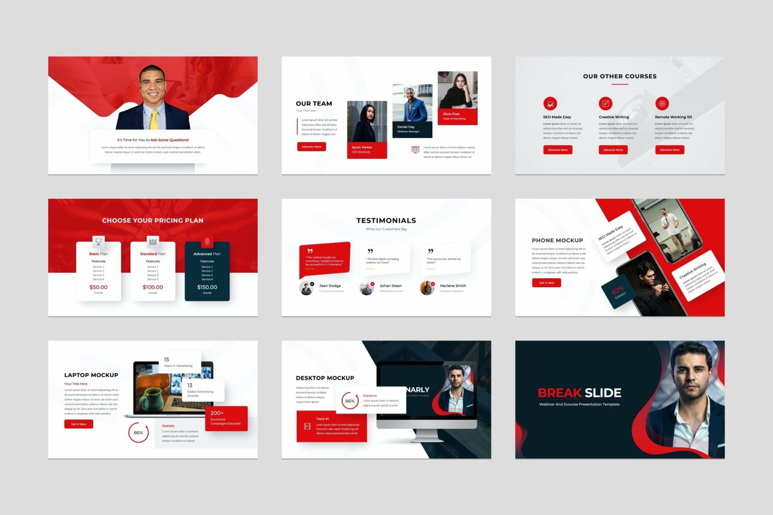 Webinar & Ecourse PowerPoint – MasterBundles