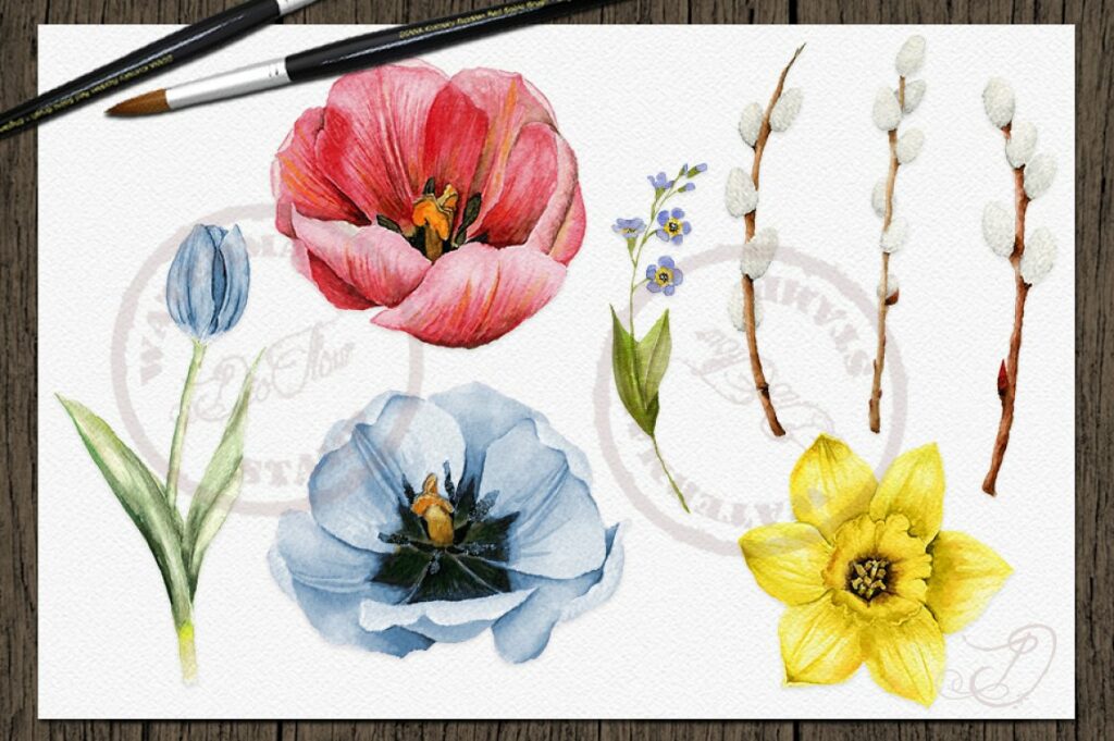 Spring Flowers Illustration – MasterBundles