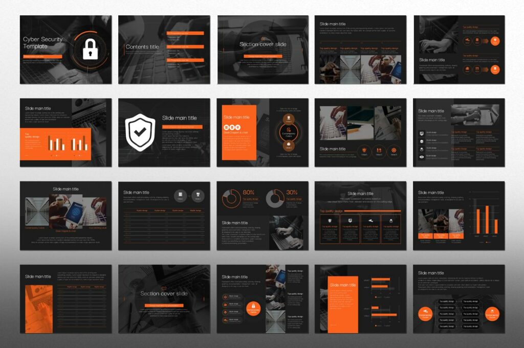 Cyber Security PPT Template – MasterBundles