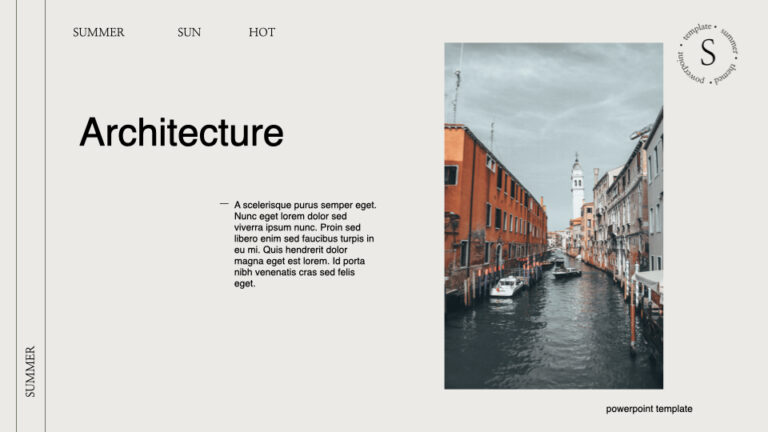 Summer Themed Powerpoint Template – MasterBundles