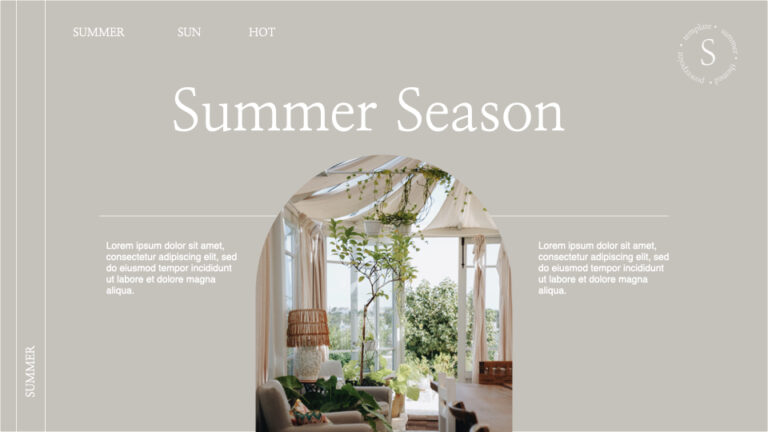 Summer Themed Powerpoint Template – MasterBundles