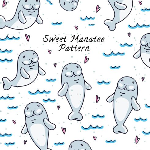 Sweet Manatee Pattern – MasterBundles