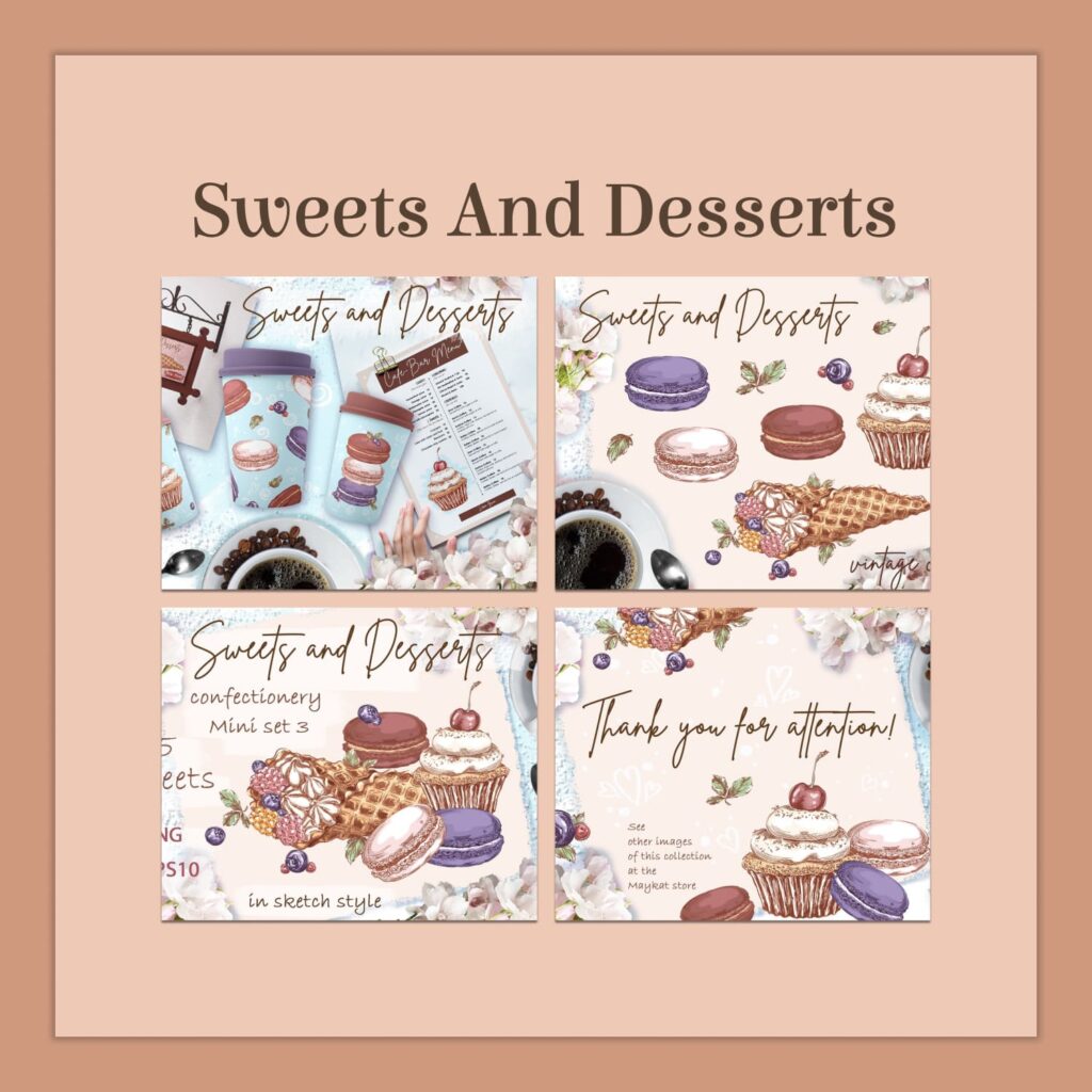 Sweets and Desserts Mini Set | Master Bundles