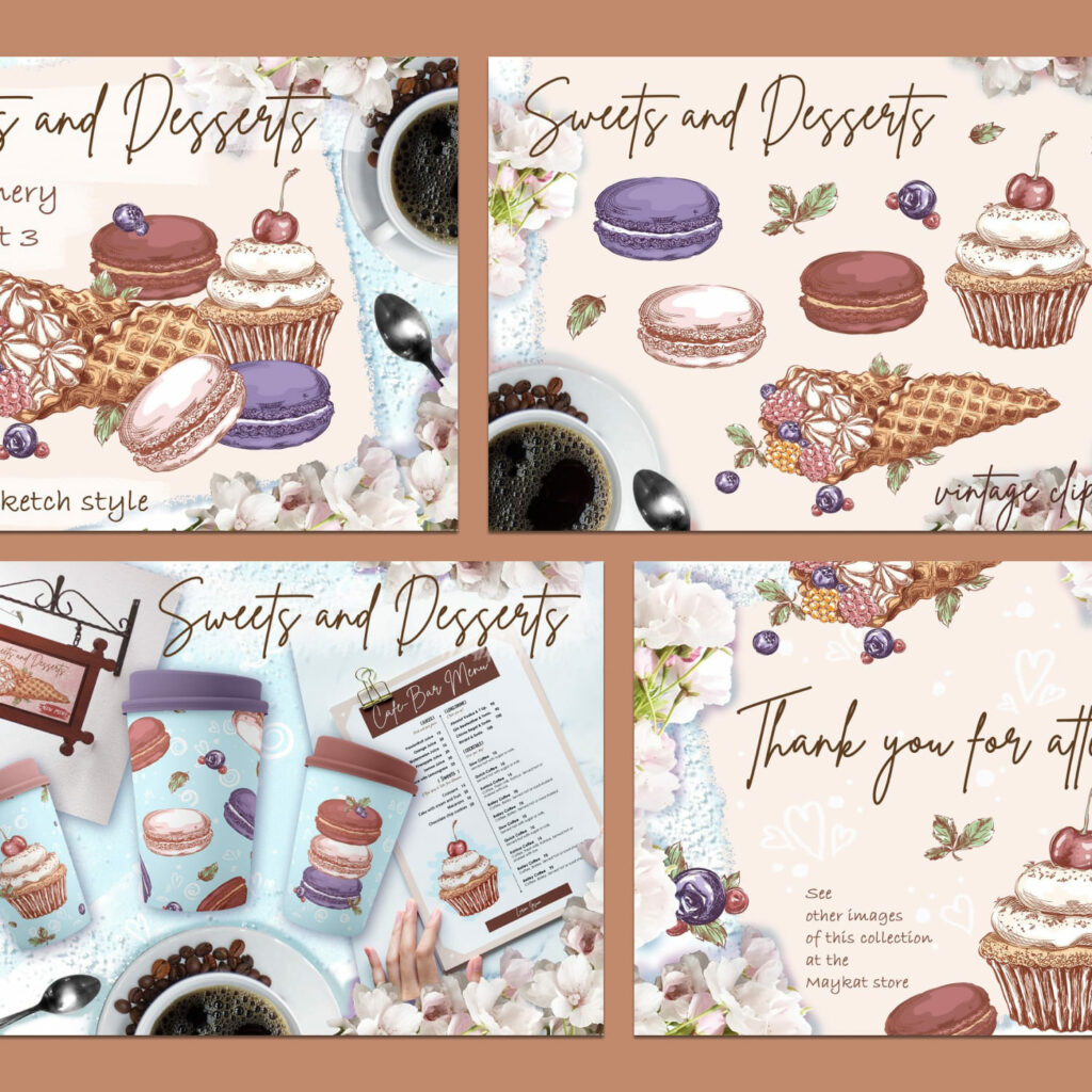 Sweets And Desserts. Mini-Set 3 – MasterBundles