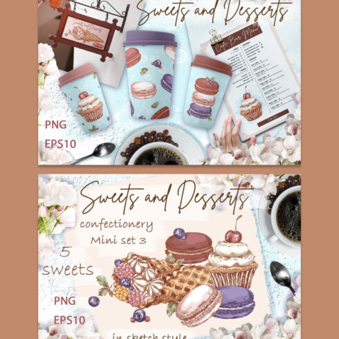 Sweets And Desserts. Mini-Set 3 – MasterBundles