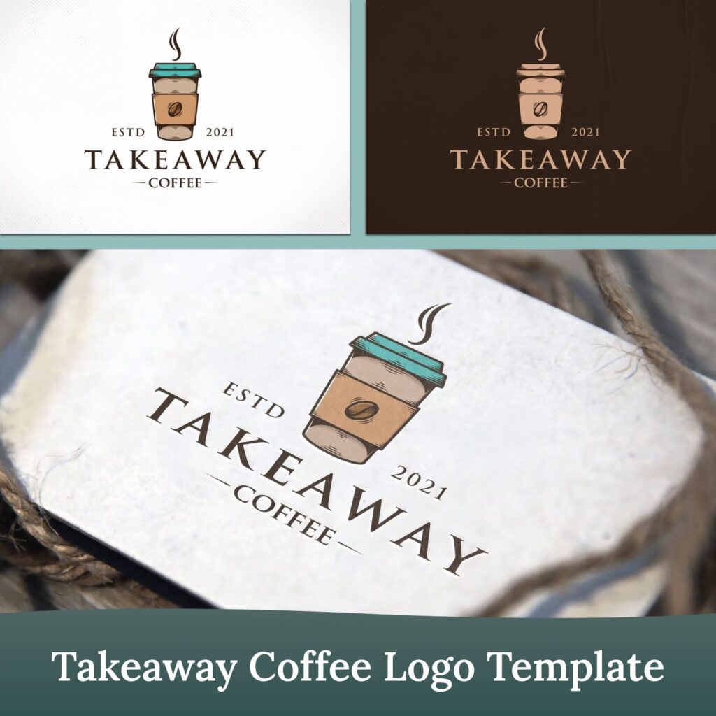 Takeaway Coffee Logo Template – MasterBundles