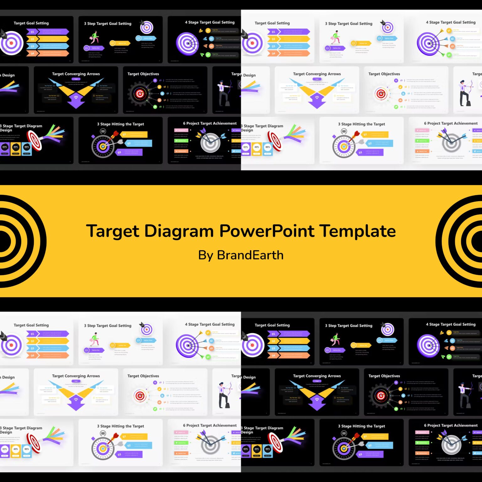 Target Diagram PowerPoint Template – MasterBundles