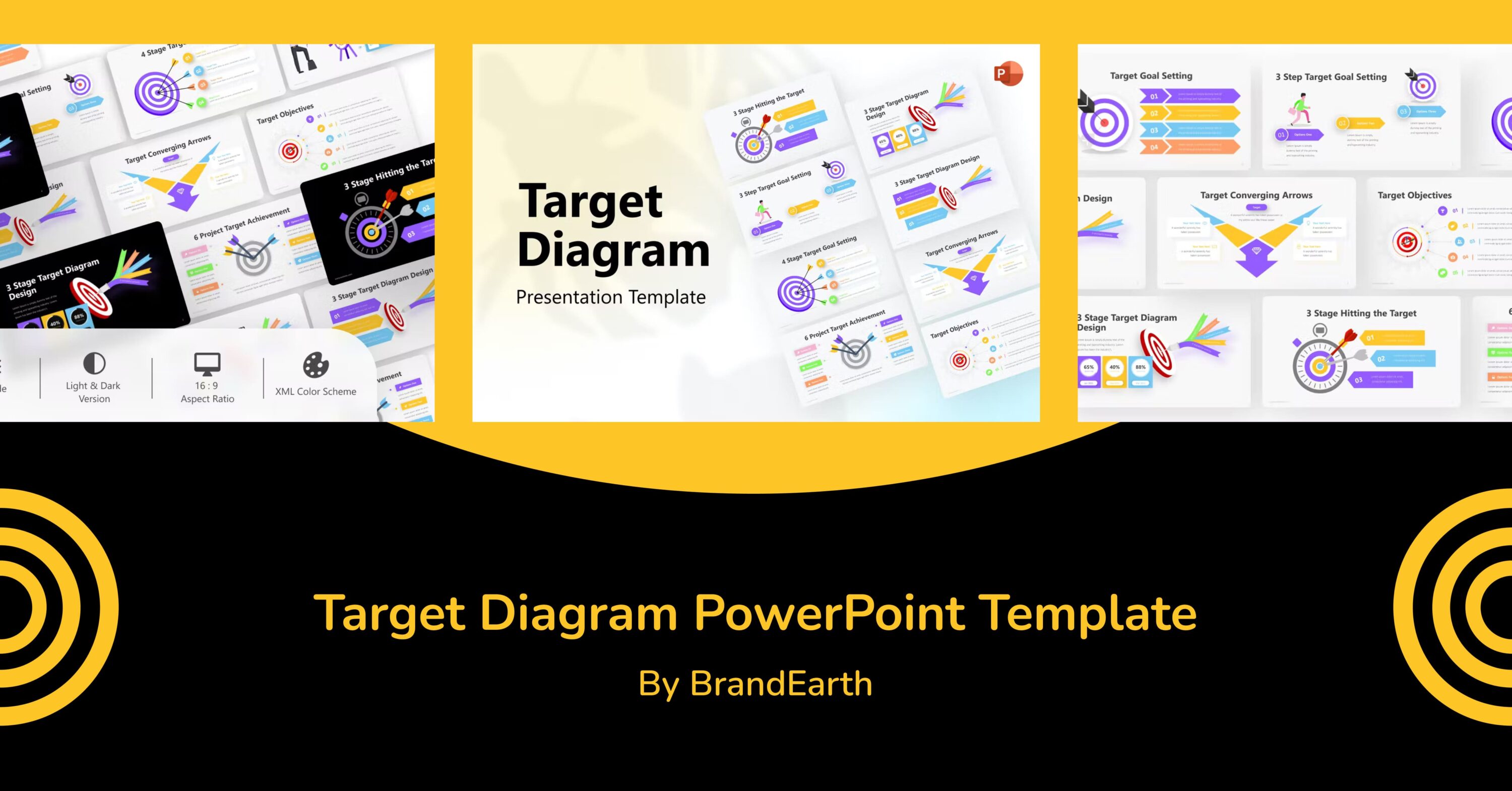 Target Diagram PowerPoint Template – MasterBundles