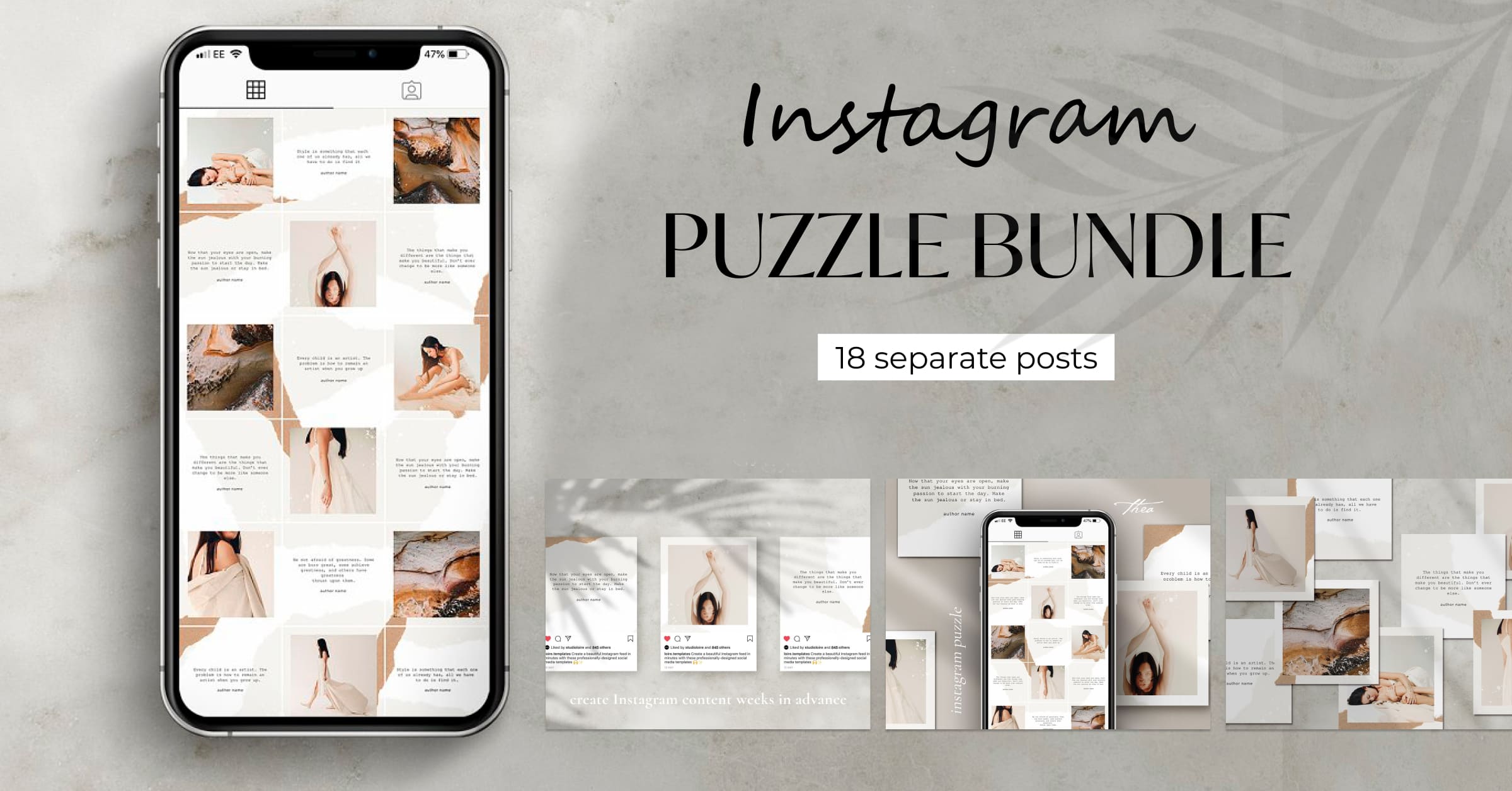 Thea Instagram Puzzle | CANVA – MasterBundles
