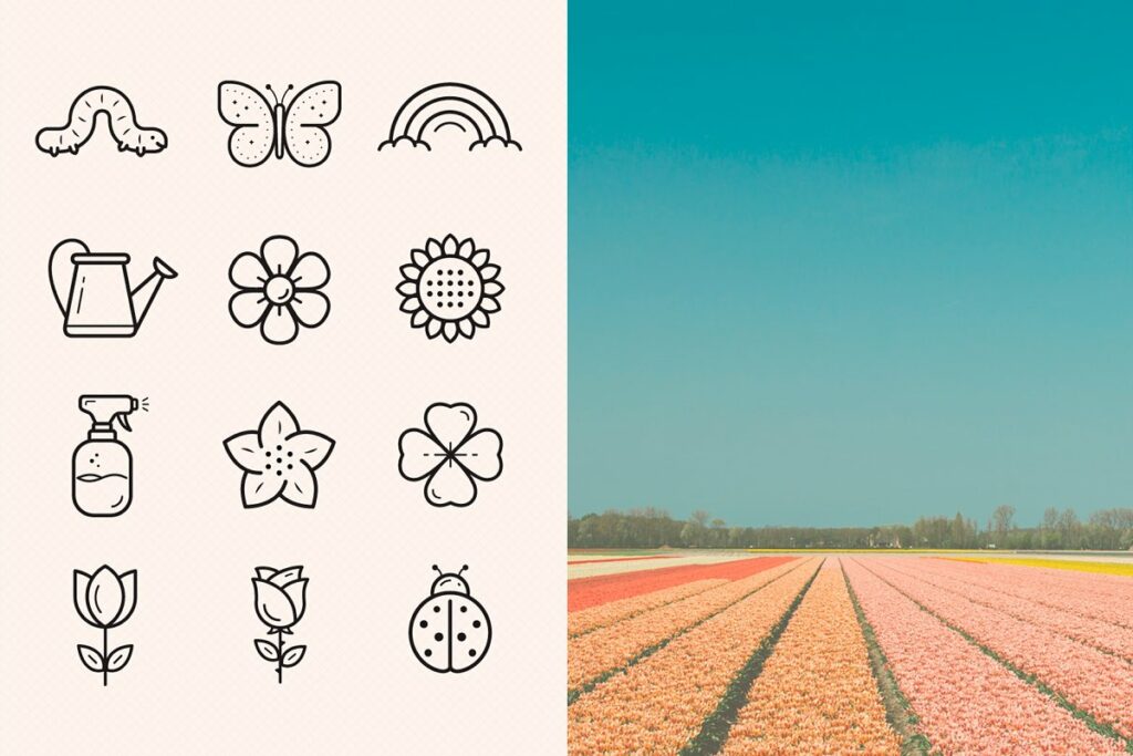 Four Seasons Outline Icons BUNDLE | Master Bundles
